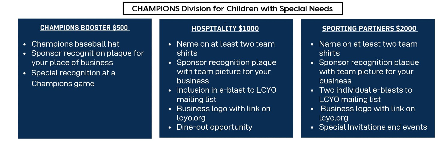 Champions Sponsors - lacostayouthorganization